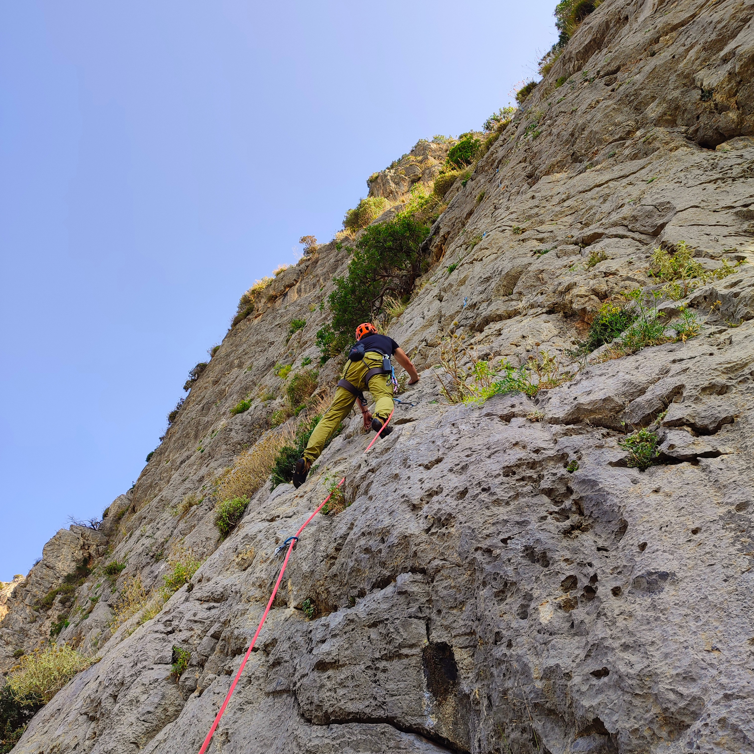 Climbing in Manikia – All The Universe sector – Lower Valley, Evia ...